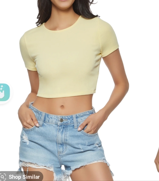 Ambiance | Tops | Yellow Open Back Crop Top | Poshmark